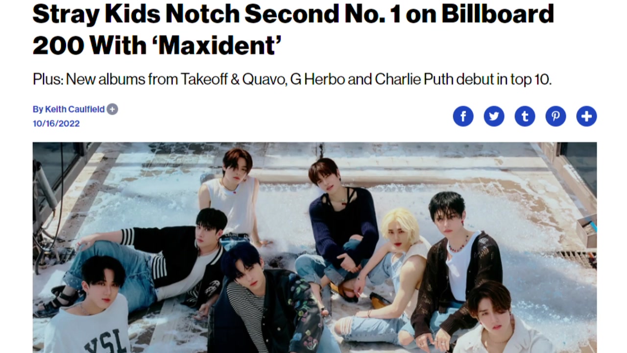 [문화]스트레이 키즈, 美 '빌보드 200' 1위...이번이 두 번째 | YTN