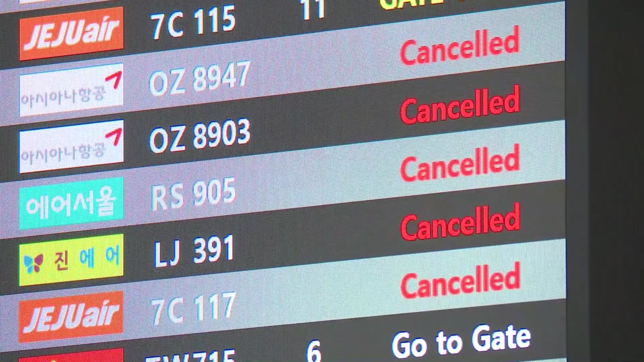 [경제]열차 300여 편 운행 중단...항공편도 무더기 결항 속출 | YTN