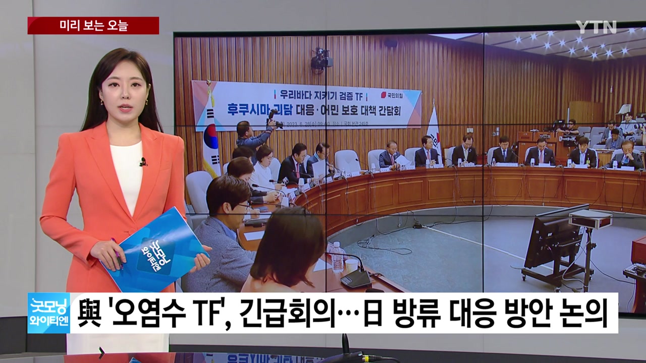 [정치][미리보는오늘] 與 '오염수 TF', 긴급회의...민주, '오염수 규탄' 촛불집회 | YTN
