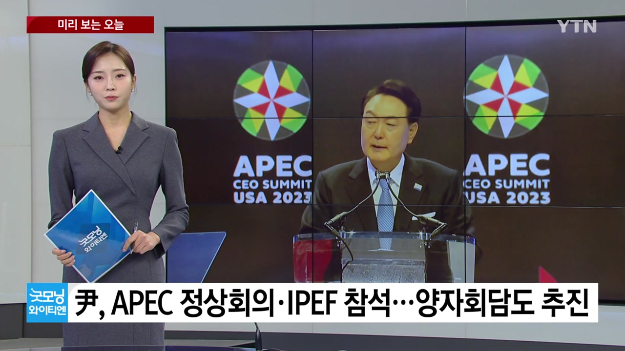 [정치][미리보는오늘] 尹, APEC 정상회의·IPEF 참석...'영풍제지 주가조작' 조직원 영장실질심사 | YTN