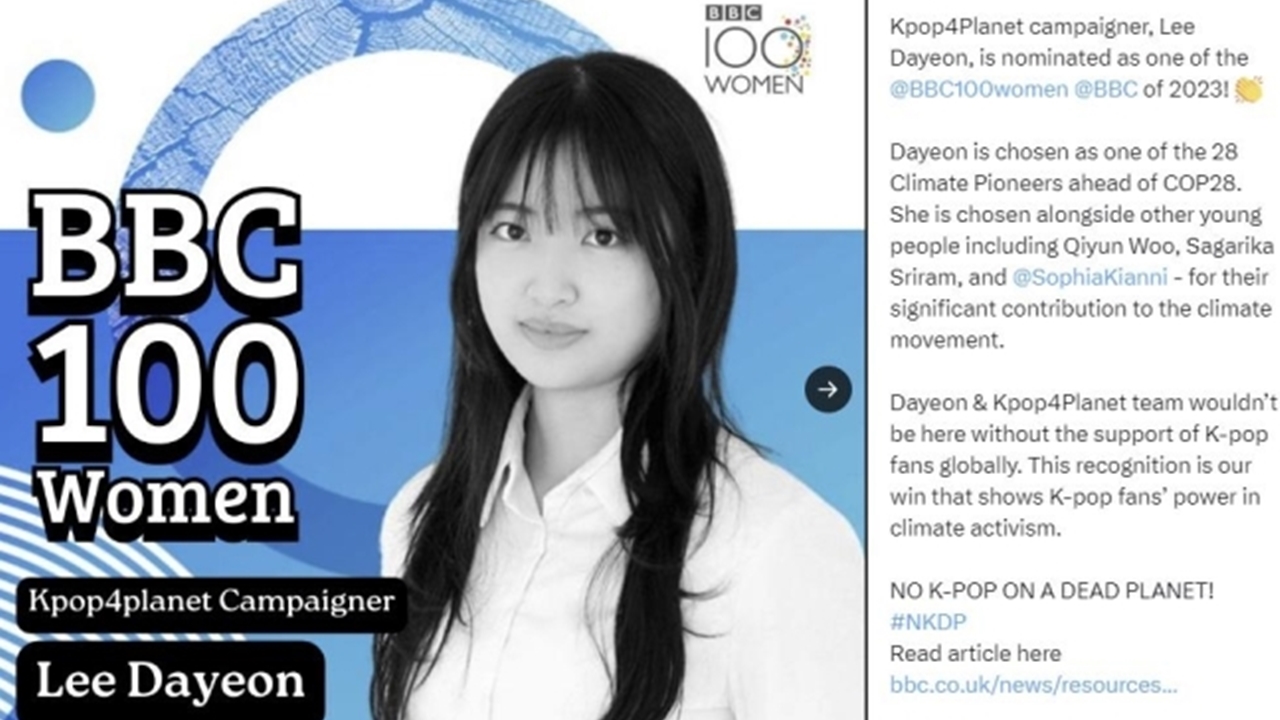 [국제]K팝 청년기후활동가 이다연, BBC '올해의 여성 100인' 선정 | YTN