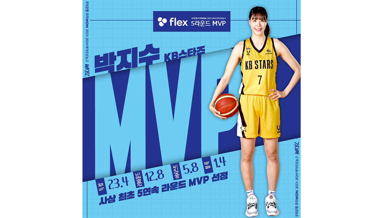 [스포츠]여자농구 KB 박지수, 사상 첫 정규리그 1∼5라운드 MVP 석권 | YTN