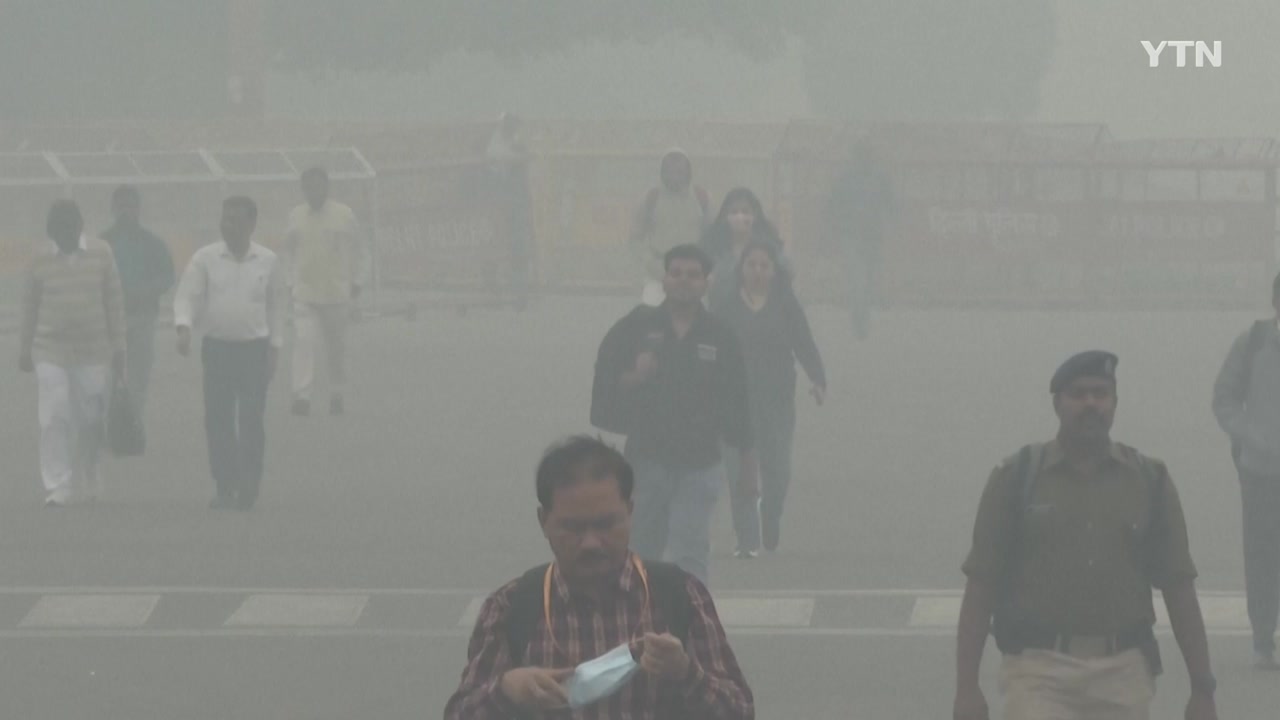 [국제]뉴델리 초미세먼지, WHO 기준 65배...온라인 수업·건설 중단 | YTN