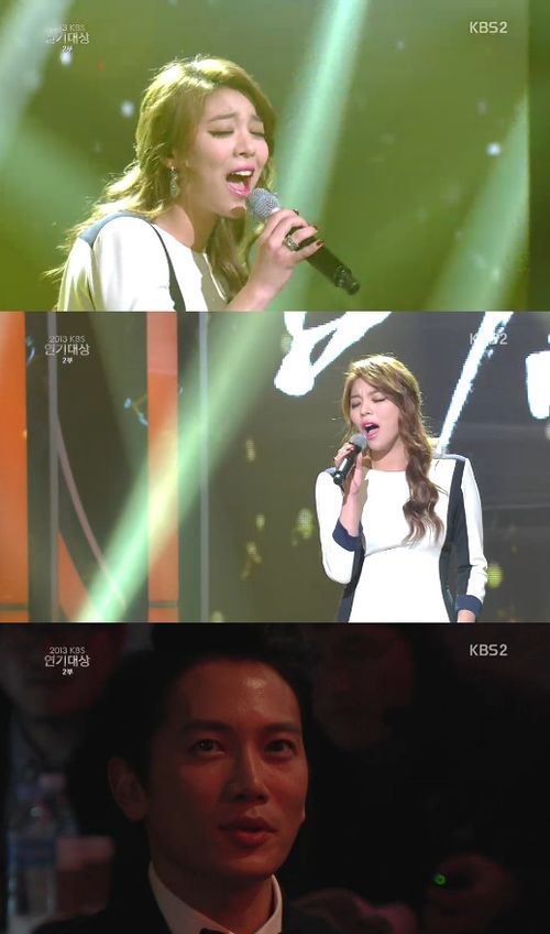 [방송]에일리, '비밀' OST 열창..지성 맘 훔쳤네 [KBS연기대상] | YTN