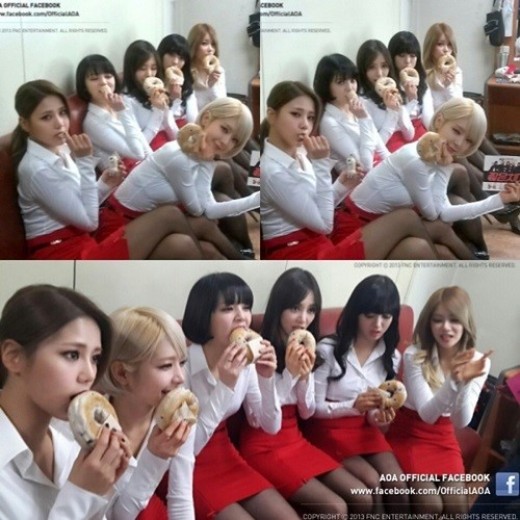 [방송]AOA 베이글 먹방, 아찔 짧은치마 '먹을때도 섹시하게' | YTN