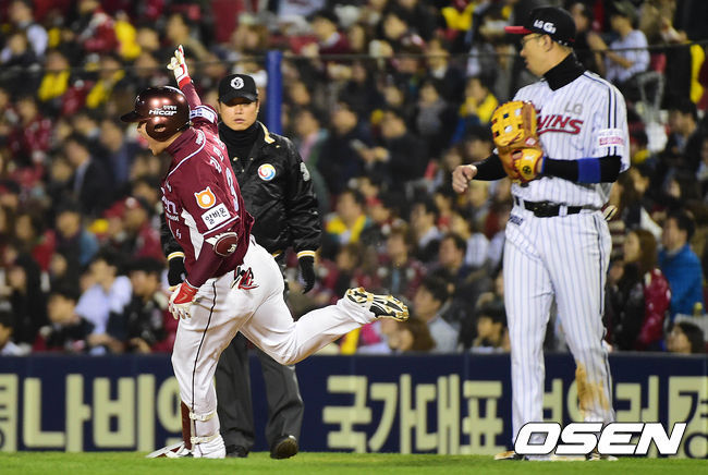 [야구][PO4]김민성, KS행 스리런...1년을 기다렸다 | YTN