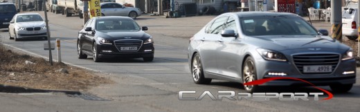 [자동차]BMW 530d xDrive와 비교 주행하는 제네시스 디젤 HTRAC 포착 | YTN