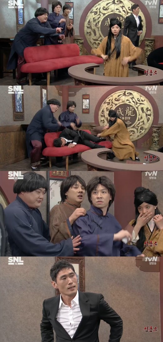 [방송]'SNL코리아' 성룡쇼 엠버 장쯔이 변신..정두홍 과 무협 액션 | YTN
