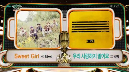 [방송]'뮤직뱅크' 1위 후보, 빅뱅 VS B1A4 격돌 '승자는?' | YTN