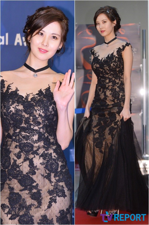 [방송][T포토-Lab] 서현 '블랙&골드, 기품 넘치는 드레스 자태' | YTN