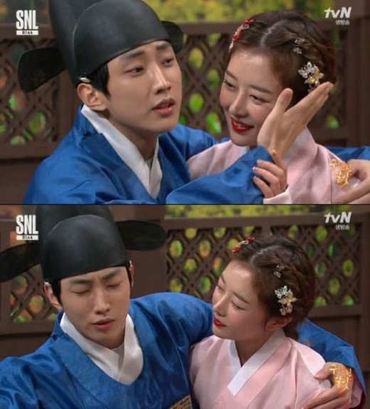 [방송]'SNL8' 진영·이수민 초밀착 스킨십, 이건 단지 비즈니스야 | YTN