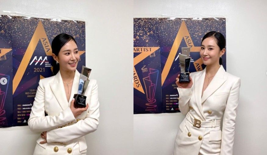 [방송]권유리, '2021 AAA' 수상 "더 좋은 사람·배우 되겠다" | YTN