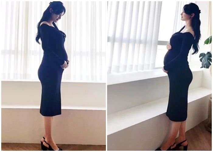 [방송]"널 만나기 56일 전" 한아름, 만삭 몸매 공개...아름다운 D라인 | YTN